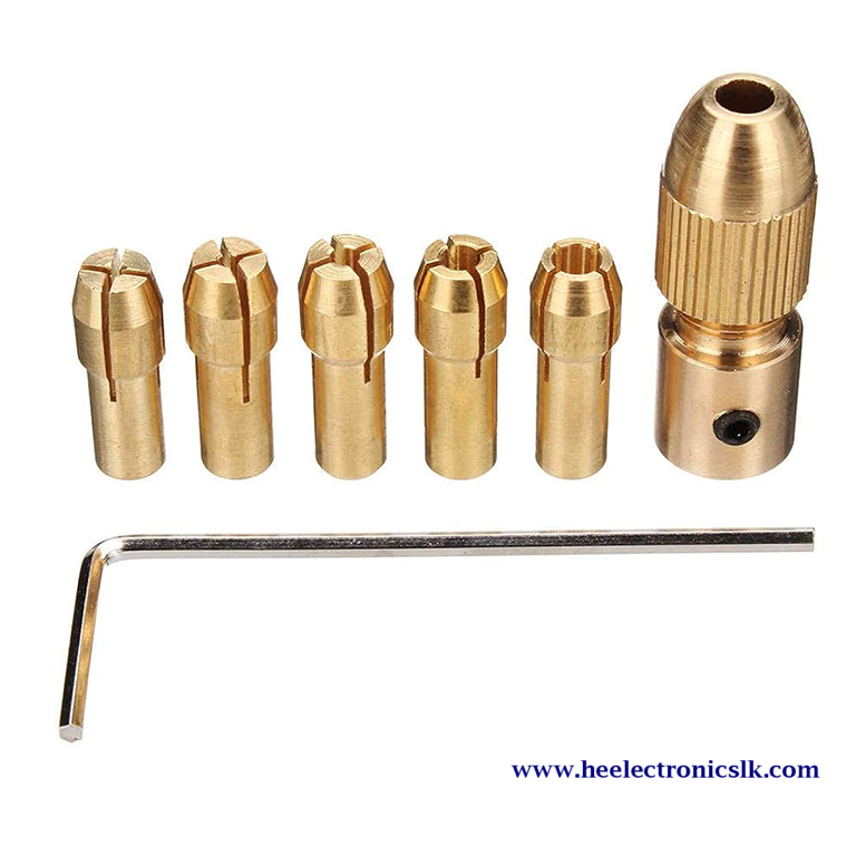 Mini Drill Chucks (3.17mm) 7pcs | H&E Electronics